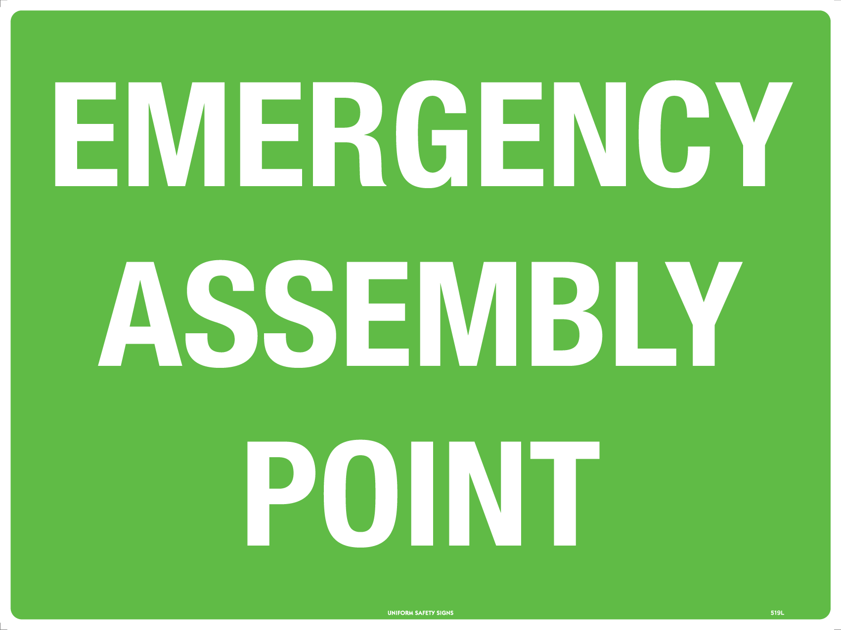 Buy Emergency Information Sign - Emergency Assembly Point Online | $25. ...