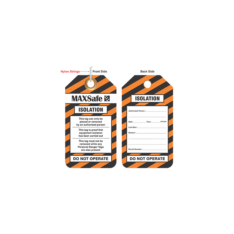 Isolation Tags – PK/100 – Super Spill & Safety Solutions